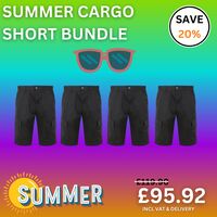 4 x Pro RTX Pro Cargo Shorts BUNDLE - Design Stitch Workwear